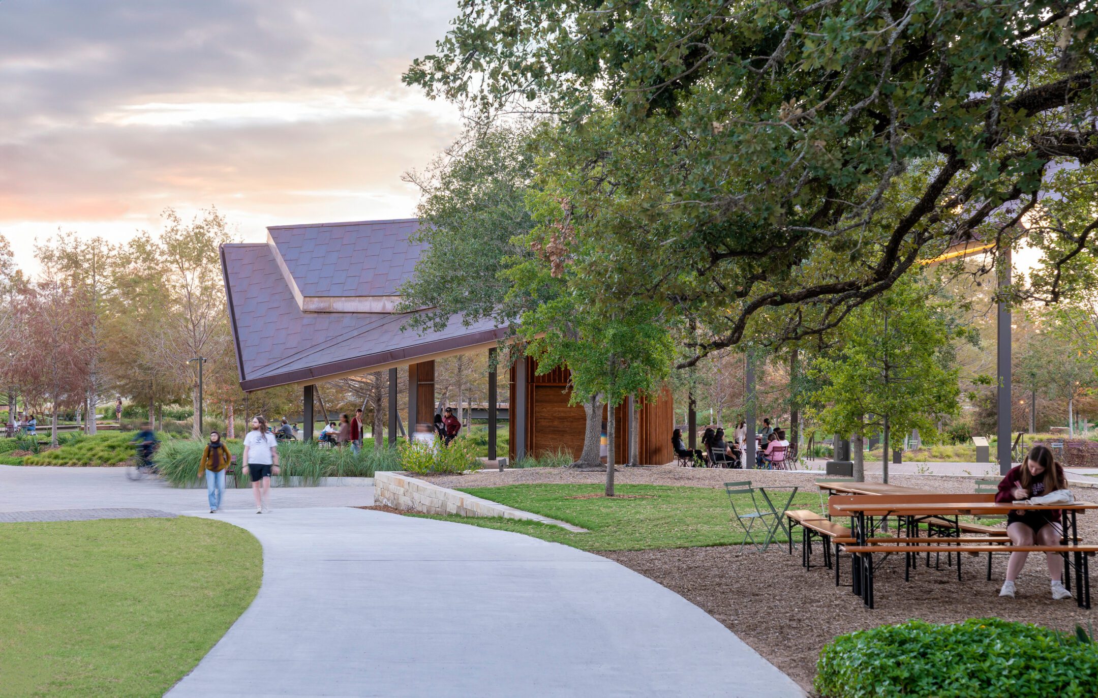 Texas A M University Aggie Park Lake Flato